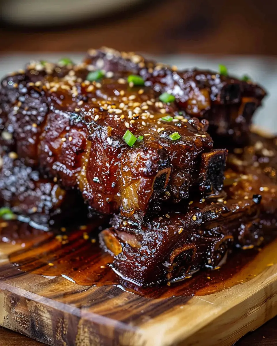 caramelized slow roast asian beef short rib