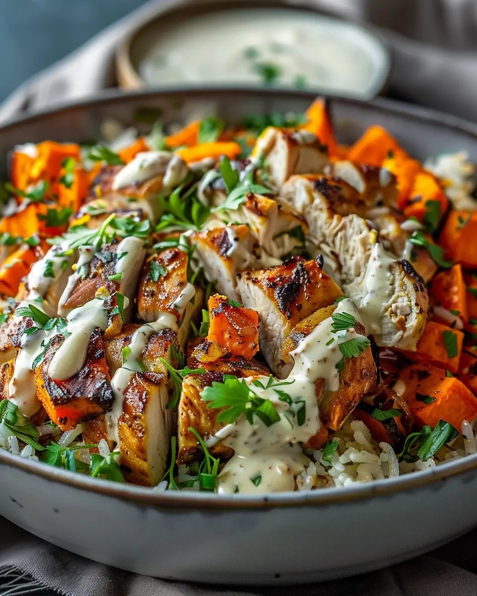 nourishing chicken & sweet potato power bowl