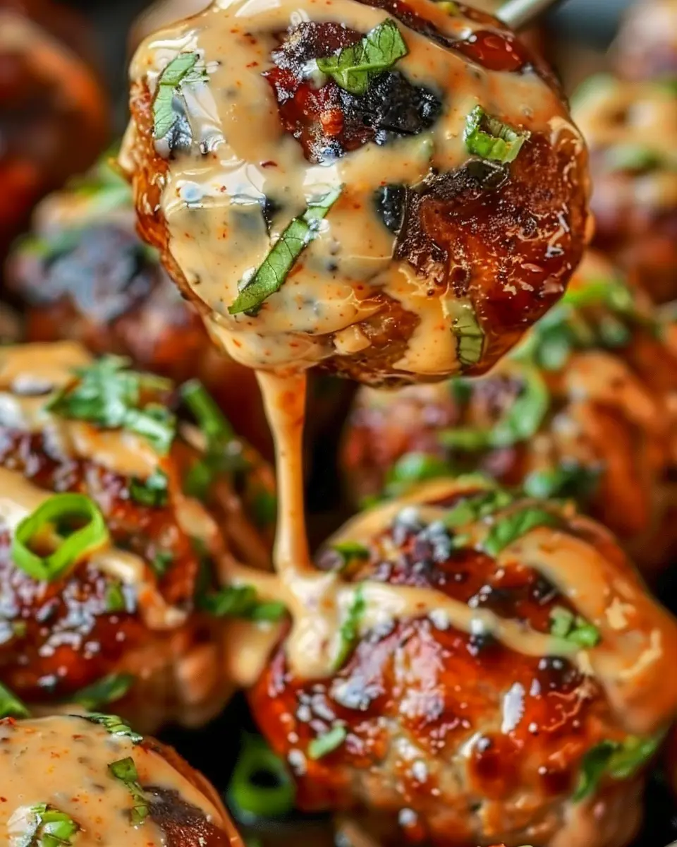 Korean BBQ meatballs
