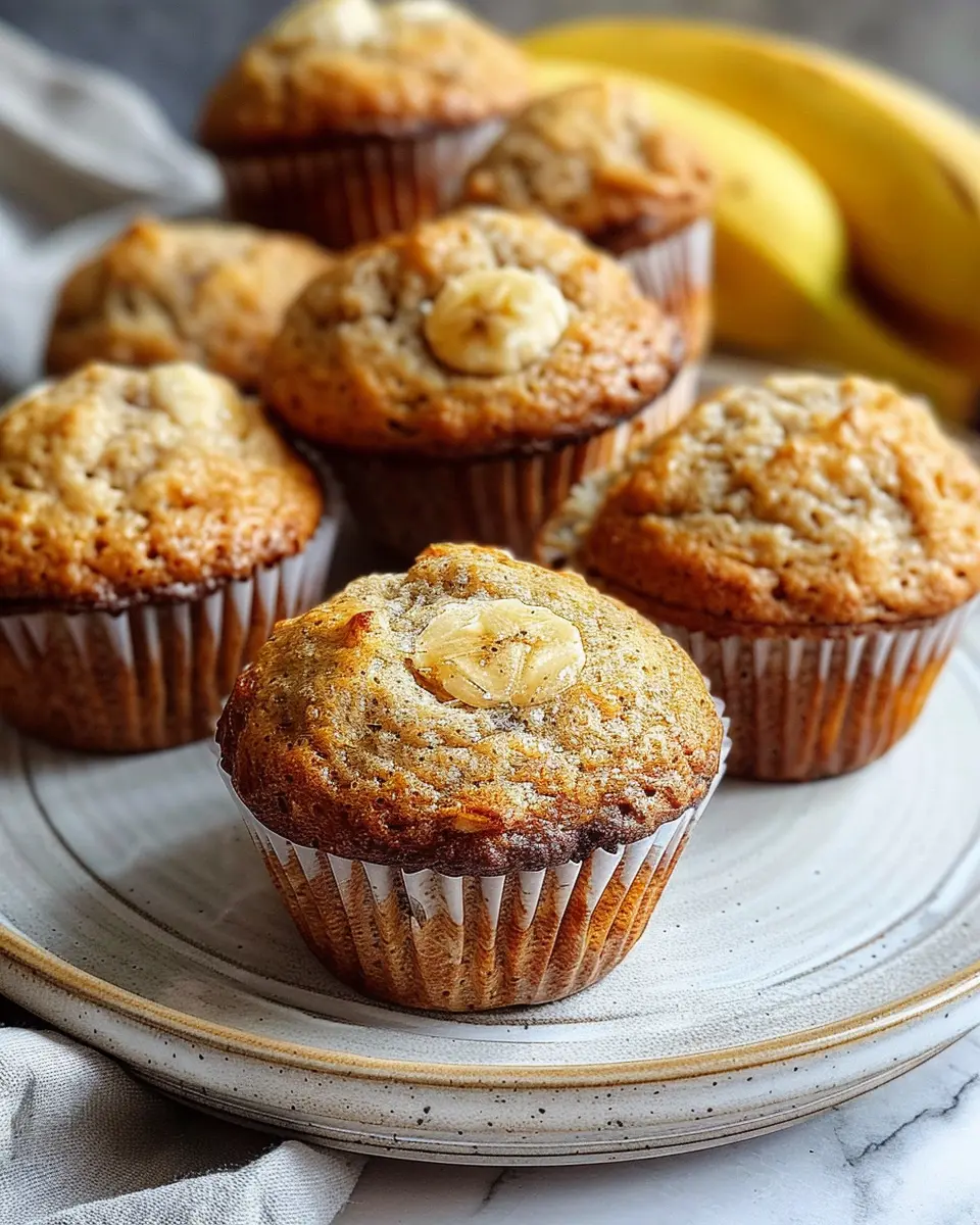 healthy greek yogurt banana muffins