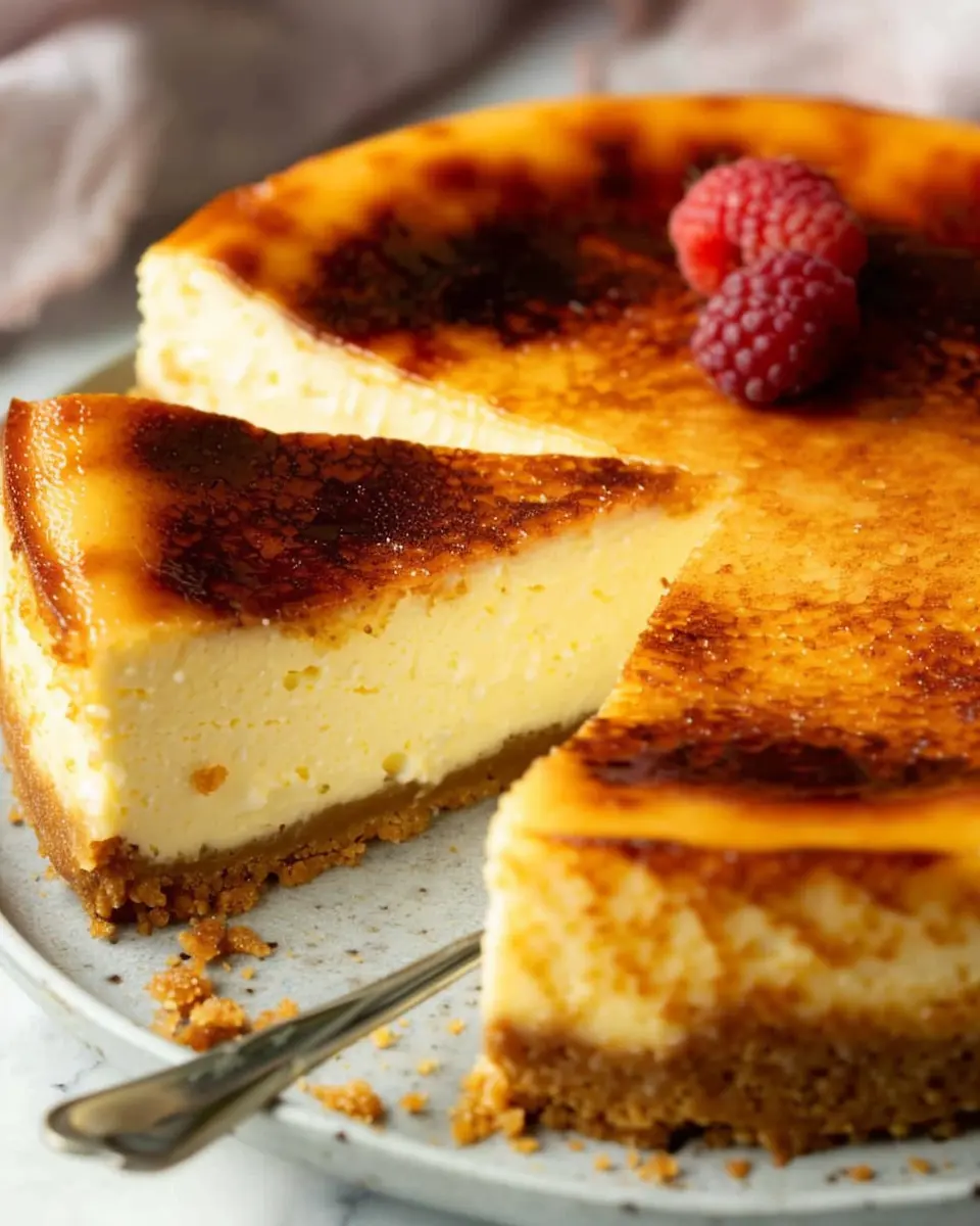 creamy creme brulee cheesecake